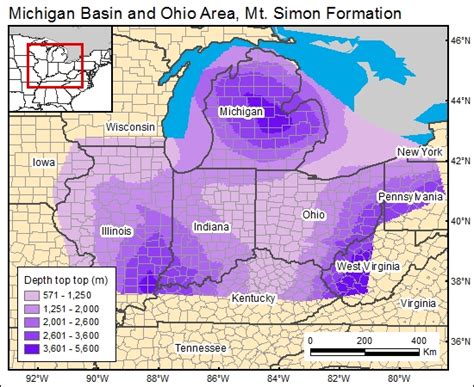 Mt Simon Formation Michigan Basin And Ohio Area 01 Gulf Coast