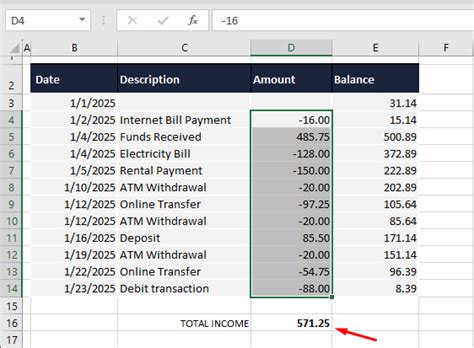 How To Sum Only Positive Or Negative Numbers In Excel