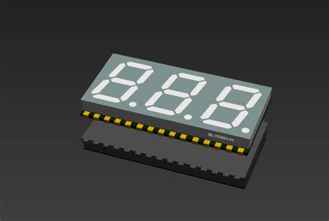 SMD Seven Segment Display 0 56 Inch 3 Digit Ultra Yellow LED Diode And LED Display