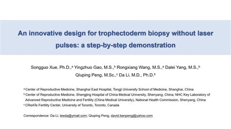 Fertility And Sterility On Linkedin 🎥video Abstract🎥 An Innovative Design For Trophectoderm