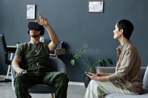Soldier Using Augmented Reality Technology Stock Image Image Of