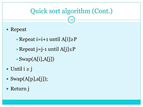 Divide And Conquer Quick Sort Pptx Programming Languages Computing