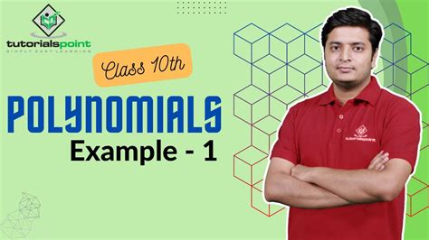 Class 10th Example 1 Of Polynomials Hindi Tutorials Point Youtube