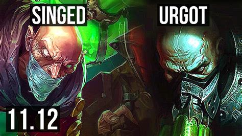Singed Vs Urgot Top 1113 Legendary 10m Mastery 300 Games
