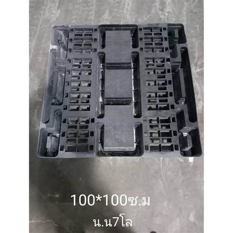พาเลท พาเลทราคาถูก สีดำ มี 2 ขนาด 110x110 ซม และ 110x135 ซม พาเลทมือสอง สภาพ 85 90 พาเลทพลาสติก
