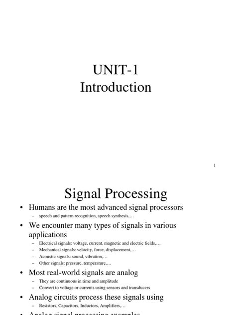Unit 1 Pdf Analog To Digital Converter Sampling Signal Processing