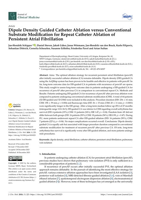 Pdf Dipole Density Guided Catheter Ablation Versus Conventional