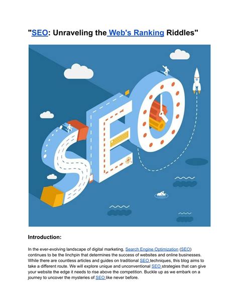 Ppt Seo Unraveling The Webs Ranking Riddles Powerpoint