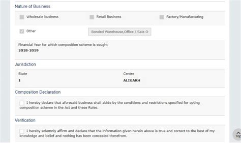 GST Composition Scheme Eligibility Application Procedure