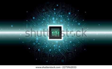 Cpu Chip On Motherboard Central Computer Stock Vector Royalty Free 2275962033 Shutterstock