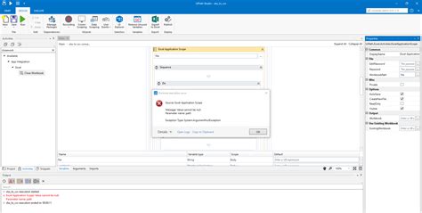 Excel Application Scope Value Cannot Be Null Error Help Uipath