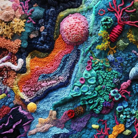 Bacteria Forms Create A Vibrant And Intricate Background With Diverse Textures And Colors