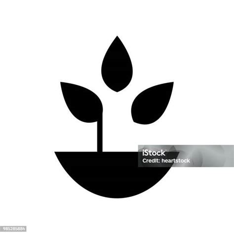 냄비 아이콘 벡터 아이콘에 잎을 가진 식물 간단한 요소 그림입니다 냄비 기호 디자인에 잎 식물 웹 및 모바일 사용할 수 있습니다 0명에 대한 스톡 벡터 아트 및 기타 이미지