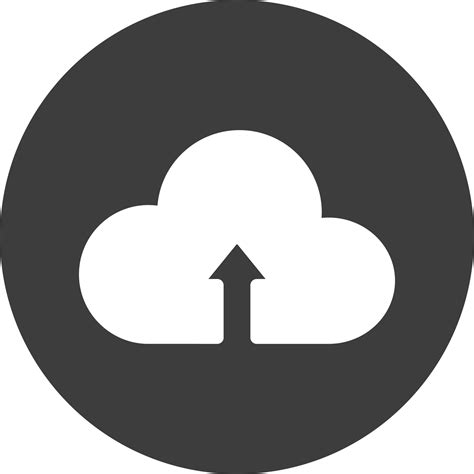 Cloud Upload Icon In Black Circle 25213064 Png