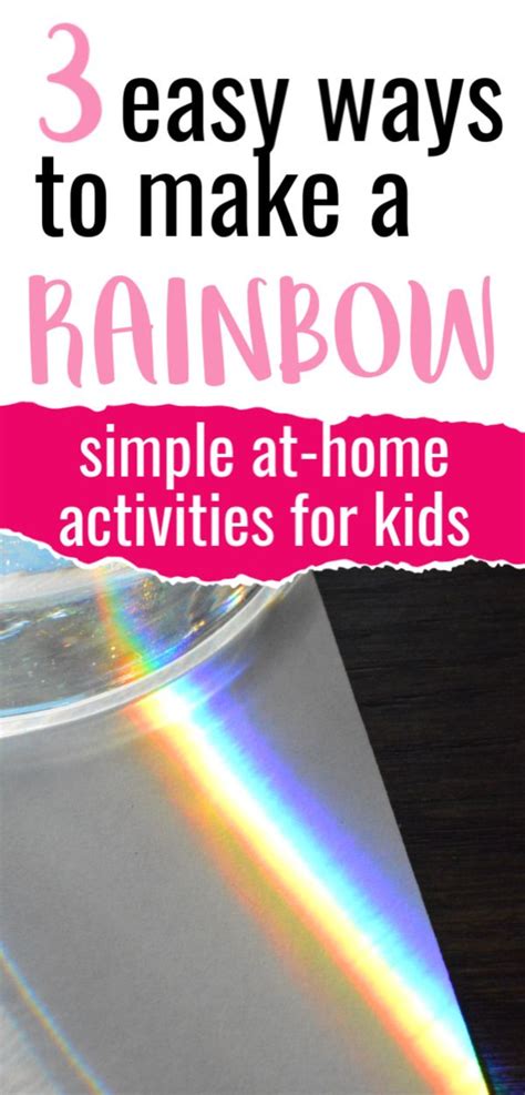 How To Make A Rainbow Simple Science Experiments Preschool Science Activities Science