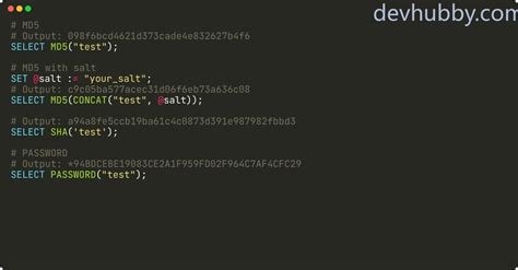How To Hash Password In Mysql Rmysql