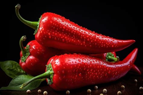 Premium Ai Image Red Pepper Hot Chili Pepper Capsicum Annuum Pungent