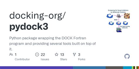 Github Docking Orgpydock3 Python Package Wrapping The Dock Fortran