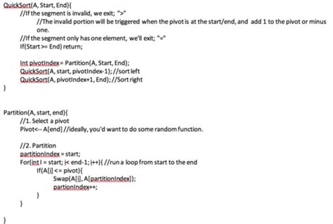 Quick Sort Flashcards Quizlet