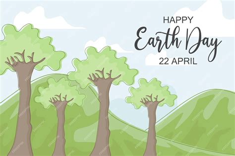 Premium Vector Vector Illustration Of Lined Trees Save Nature Happy