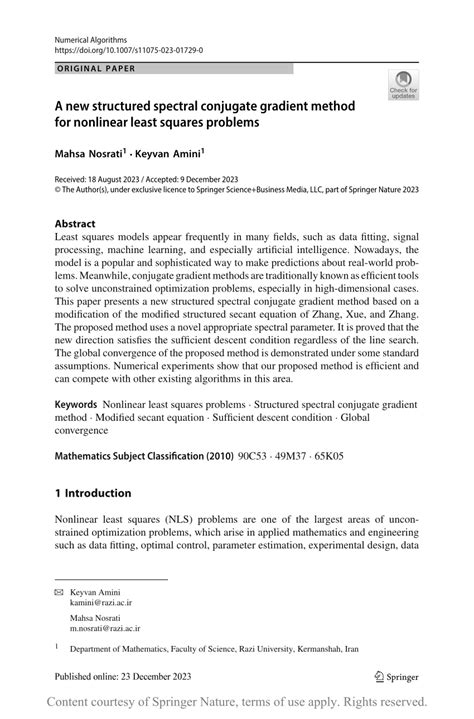 A New Structured Spectral Conjugate Gradient Method For Nonlinear Least Squares Problems