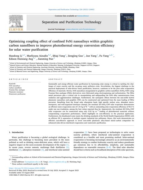 Pdf Optimizing Coupling Effect Of Confined Feni Nanoalloys Within Graphitic Carbon Nanofibers