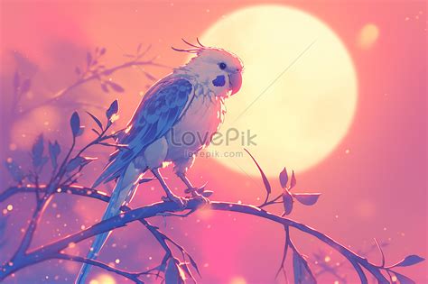 아름다운 앵무새 일러스트 무료 다운로드 Lovepik