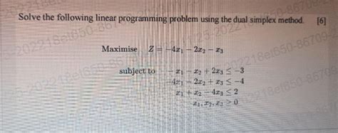 Solved Solve The Following Linear Programming Problem Using