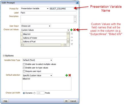 Atlanta Bi Obiee 11g Using A Dashboard Prompt As A Column Selector