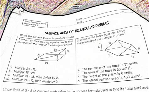 Solved Pd Unit Surface Area Homework 2 Nome Date Circle The