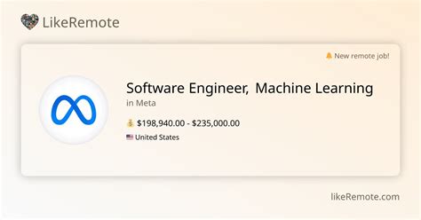 📩 software engineer machine learning at 🏢 meta salary 💰 198 940 00