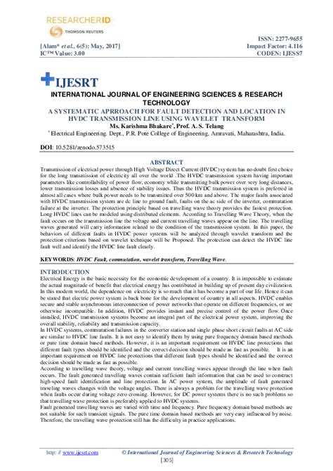 Pdf A Systematic Aprroach For Fault Detection And Location In Hvdc Transmission Line Using