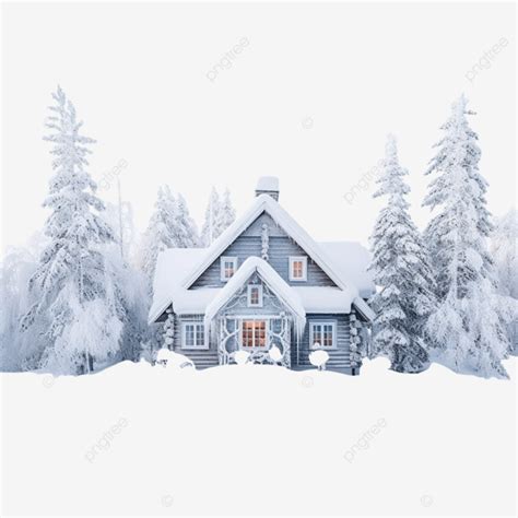 눈 내리는 겨울의 별장 크리스마스에 라플란드의 핀란드 코티지 하우스 겨울 숲 Png 일러스트 및 이미지 에 대한 무료 다운로드 Pngtree