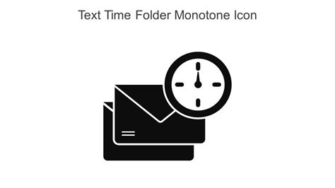 Text Time Folder Monotone Icon In Powerpoint Pptx Png And Editable Eps