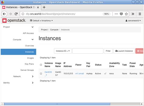 CentOS OpenStack Stein Configure Horizon Server World