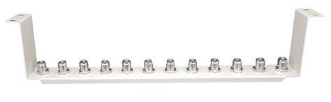 N Type Patch Panel 1u 12 Port Grey 100mm Recessed Loaded