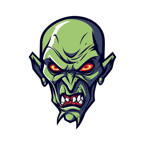 Premium Vector Zombie Head Vector Clip Art Illustration