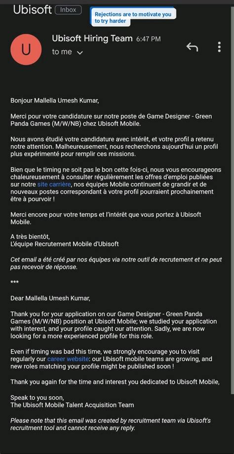 Umesh Reddy On Linkedin Ubisoft Gamedevjobs Gamedesigner Fresher