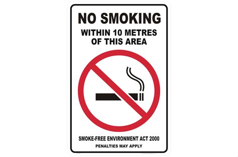 NSW No Smoking Within Metres Sign P National Safety Signs