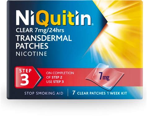 Niquitin Clear Patch Step 3 7mg 7 Pack Medino