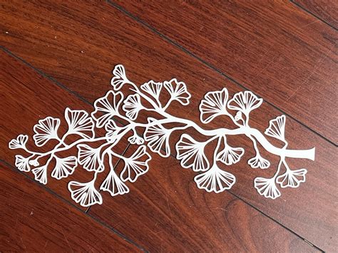 Stencil Mask Gingko Leaf Branch Gelli Plate Reusable Stencil Mixedmedia Printmaking