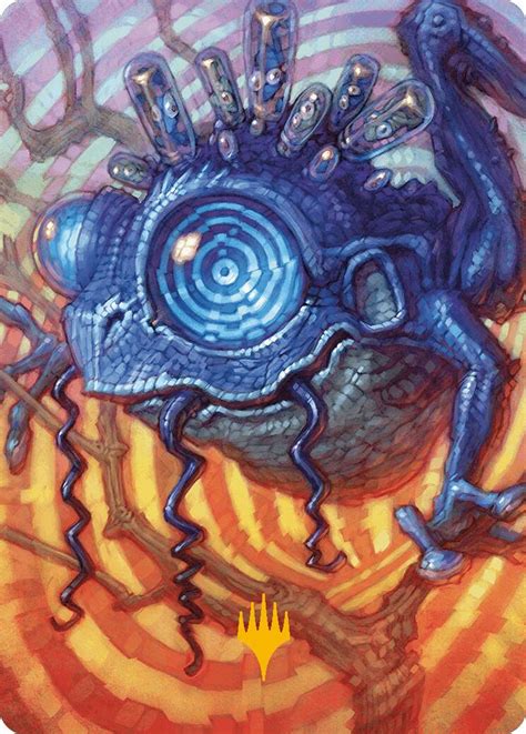 Psychic Frog Art Card Gold Stamped Planeswalker Symbol Art Series