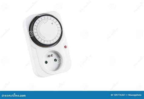 24 Hour Mains Plug In Timer Switch Time Clock European Socket Stock Image Image Of