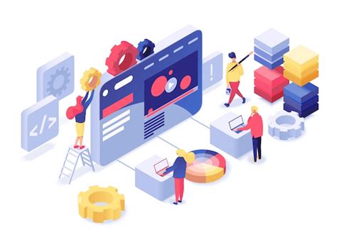 Premium Vector Web Design And Development Isometric