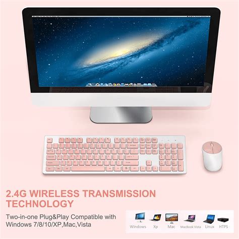 Buy Wireless Keyboard And Mouse Wisfox Full Size Wireless Mouse And Keyboard Combo 2 4ghz