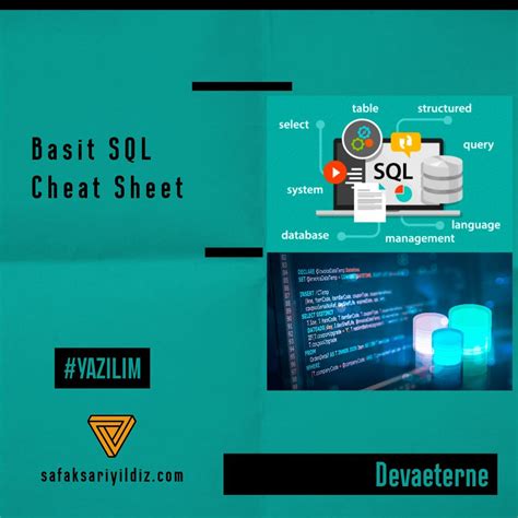 Sql Cheatsheet Basic Devaeterne Şafak Sariyildiz