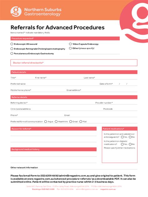 Fillable Online Procedure Request Form Endoscopic Ultrasound And