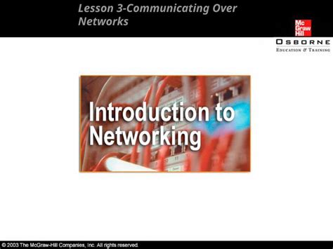 Ppt Lesson 3 Communicating Over Networks Overview Understand Network