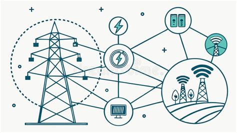 Power Grid Network Electricity Distribution Energy Supply And Power Transmission Vector Design