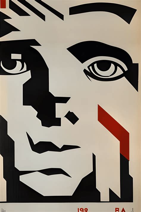 Bauhaus Cubic Face Portrait Propaganda Movie Poster · Creative Fabrica Bauhaus Cubic Face Portrait Propaganda Movie Poster · Creative Fabrica